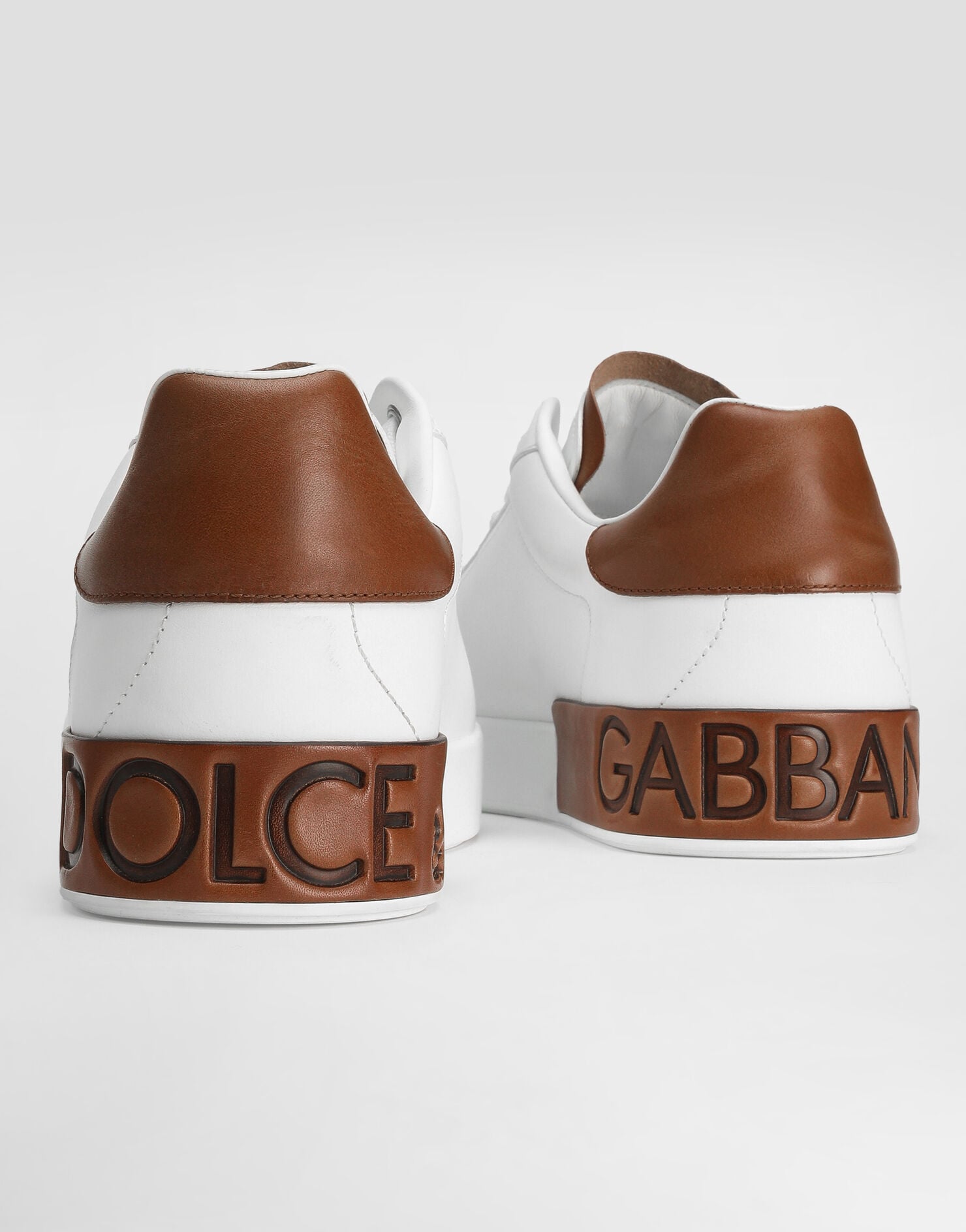 Calfskin Portofino sneakers in White for Men | Dolce&Gabbana® US