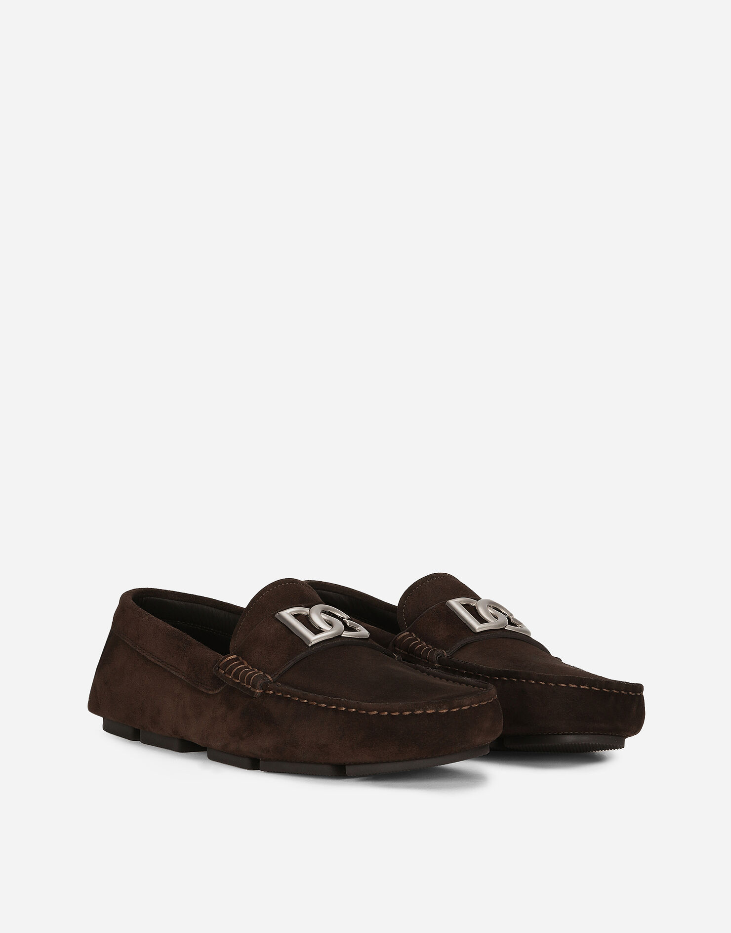 Suede driver shoes in Brown for Men | Dolce&Gabbana® US