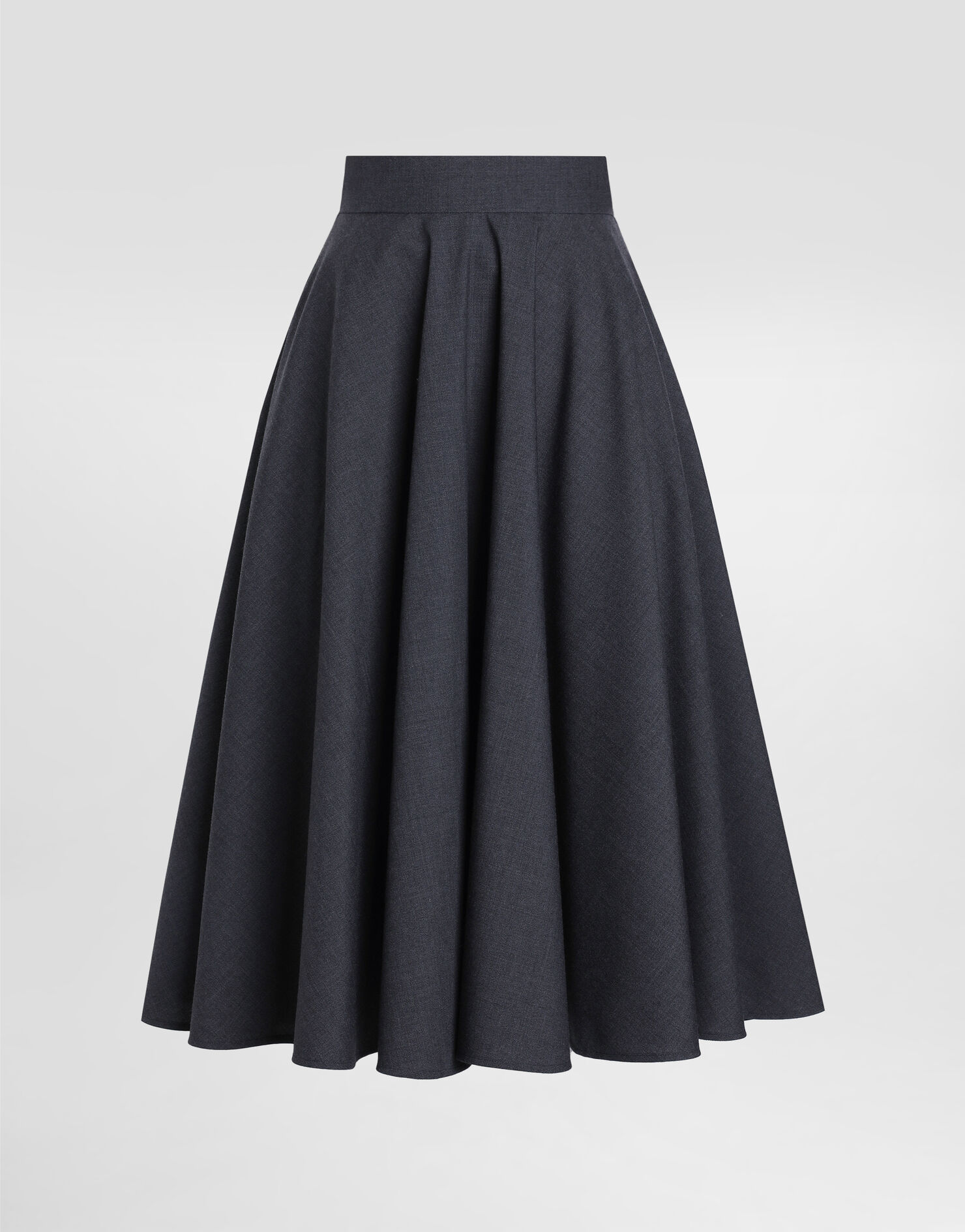 Woolen midi circle skirt in Grey for Women | Dolce&Gabbana® US