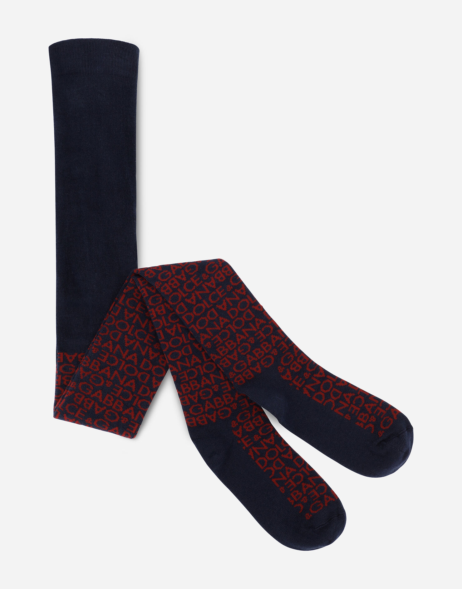Jacquard knit tights with Dolce&Gabbana logo in Multicolor for Girls ...