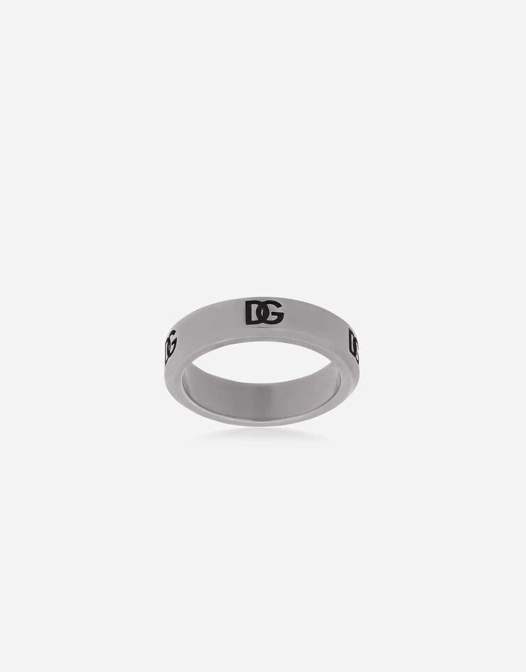 Wedding ring with DG logos in Red for Men | Dolce&Gabbana®
