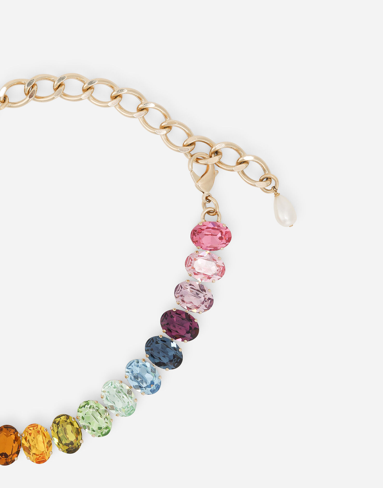Necklace with multi-colored rhinestones in Multicolor for Women | Dolce ...