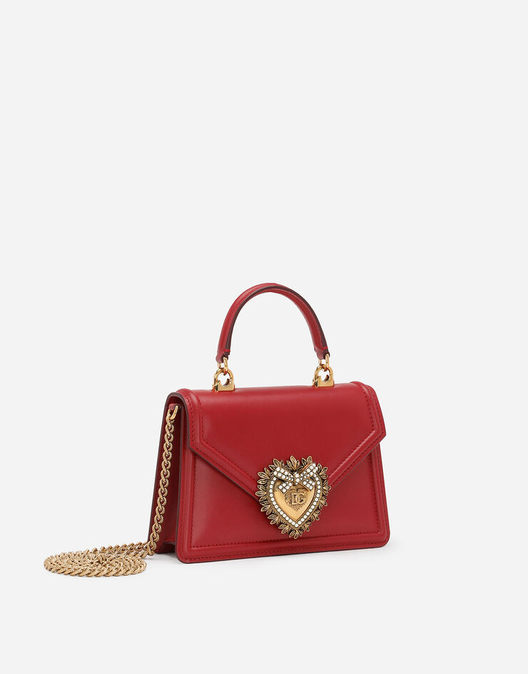 Small calfskin Devotion bag in Red for for Women | Dolce&Gabbana®