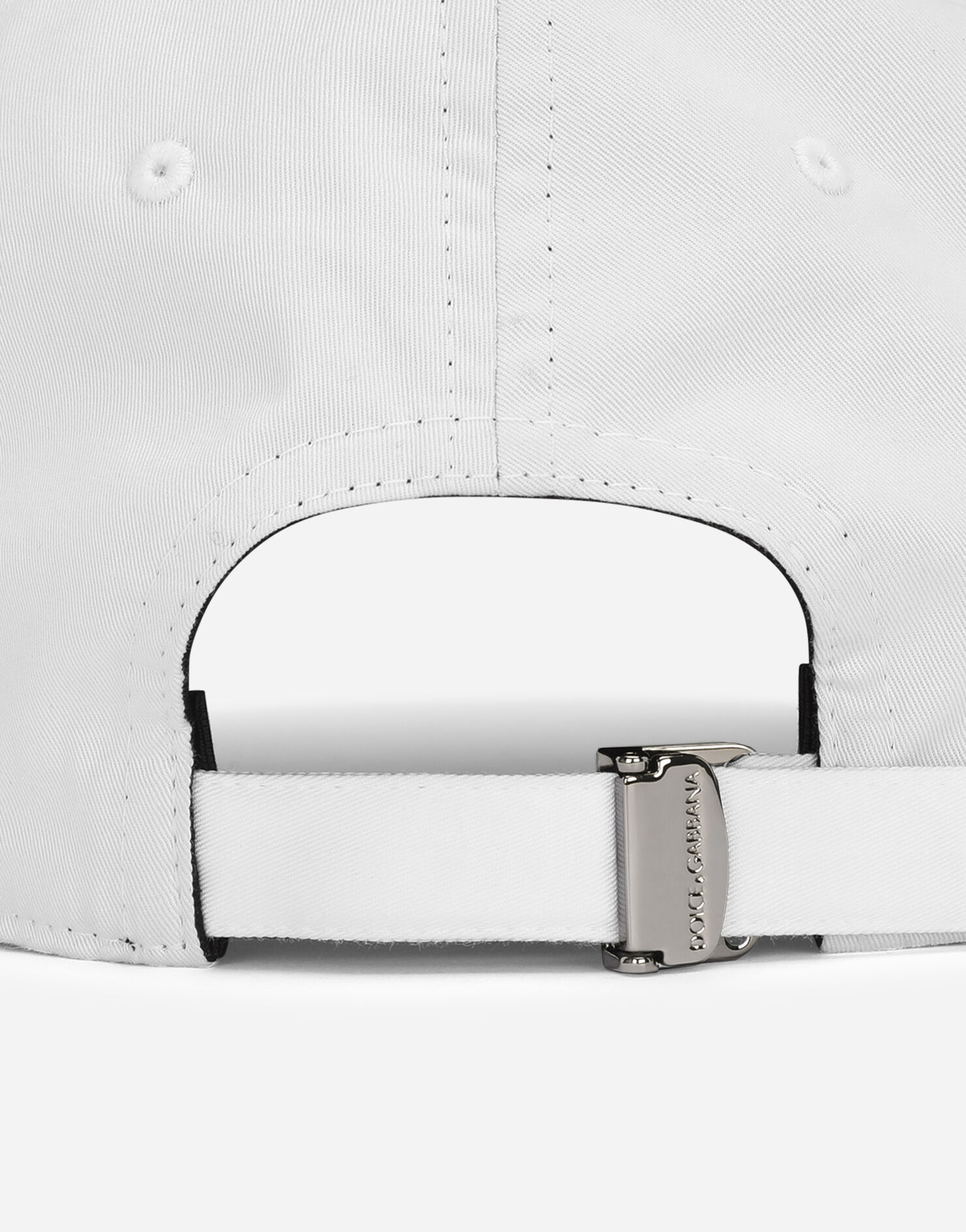 Cotton baseball cap with branded tag in White for Men | Dolce&Gabbana® US