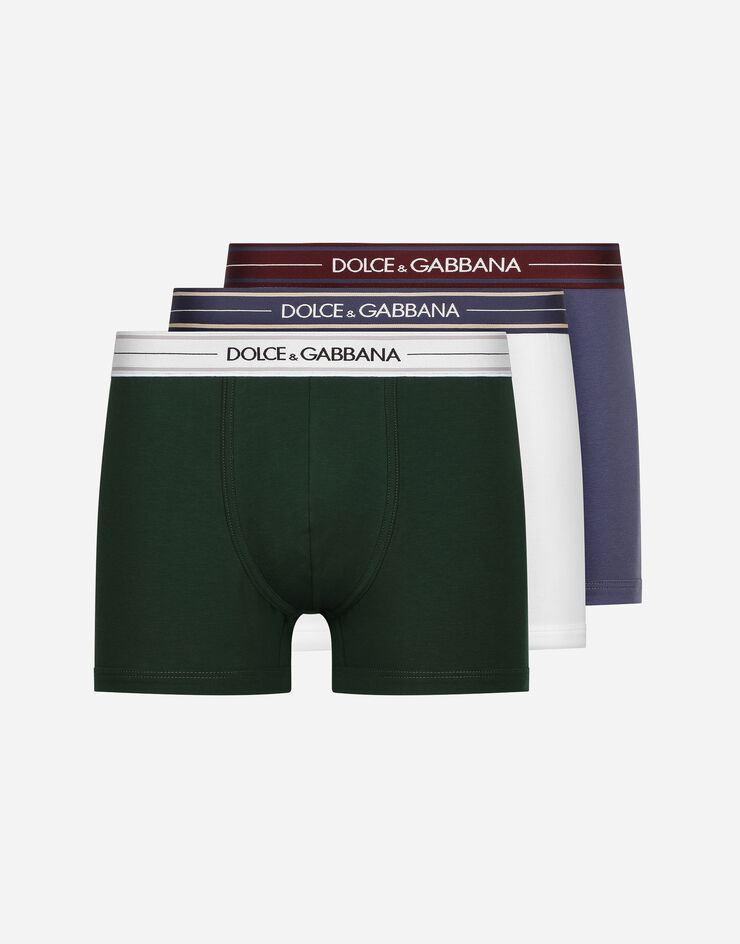 Stretch cotton regular-fit boxers 3-pack in Multicolor for Men | Dolce ...