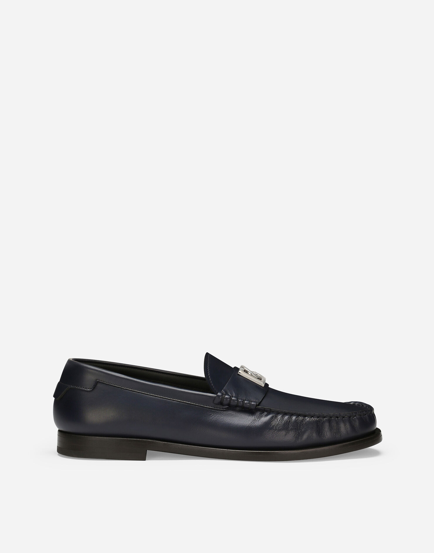Brushed calfskin loafers in Blue for Men | Dolce&Gabbana® US
