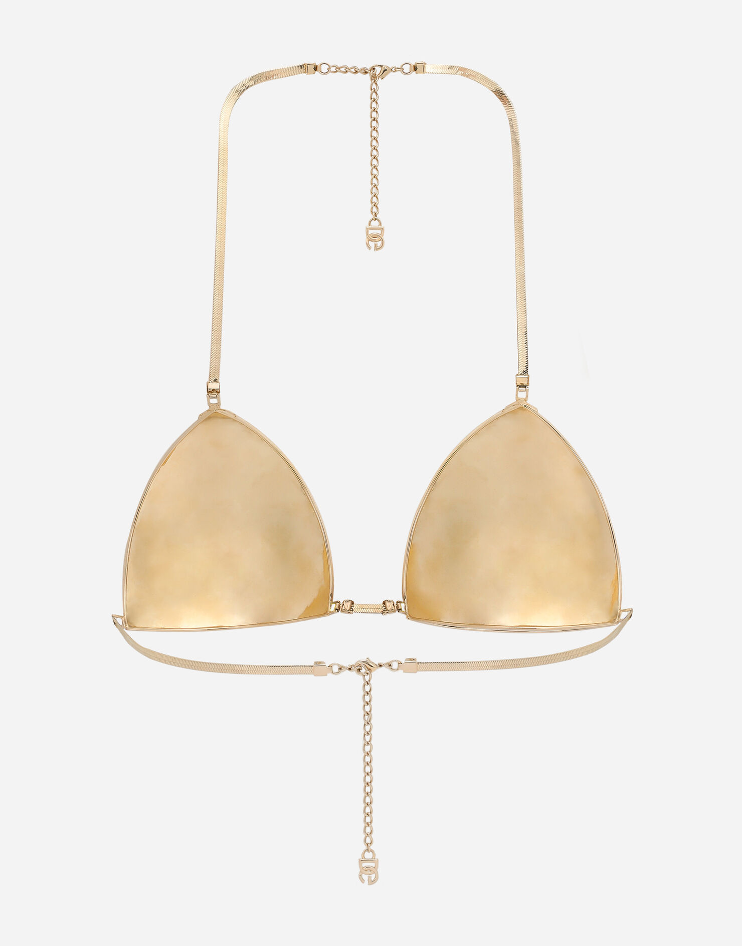 Rigid decorative metal bra in Gold for | Dolce&Gabbana® US