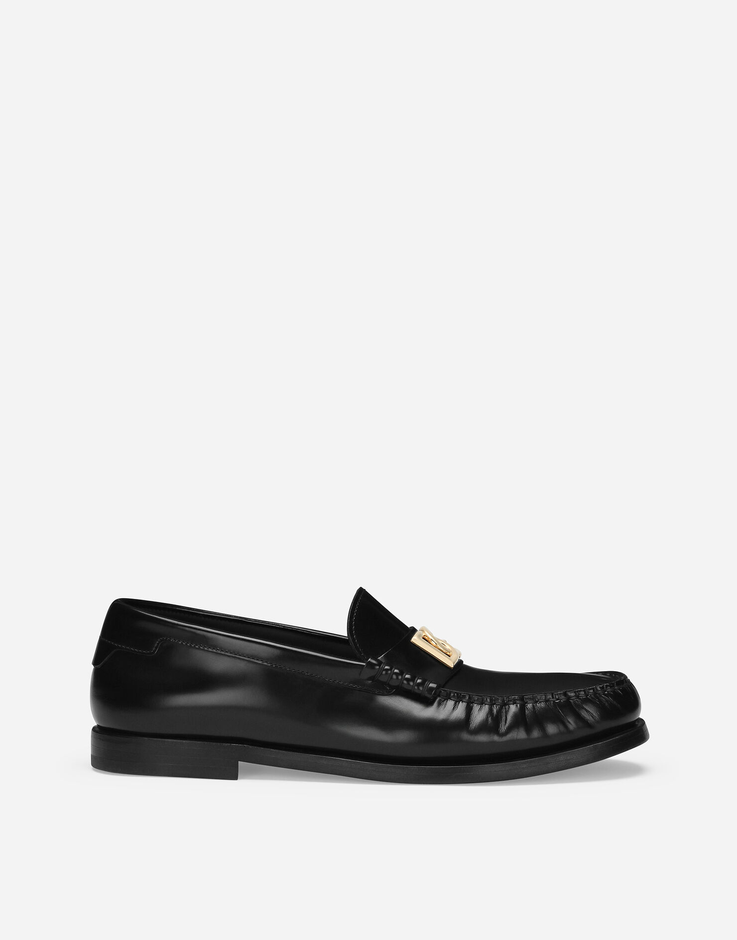 Brushed calfskin loafers in Black for Men | Dolce&Gabbana® US