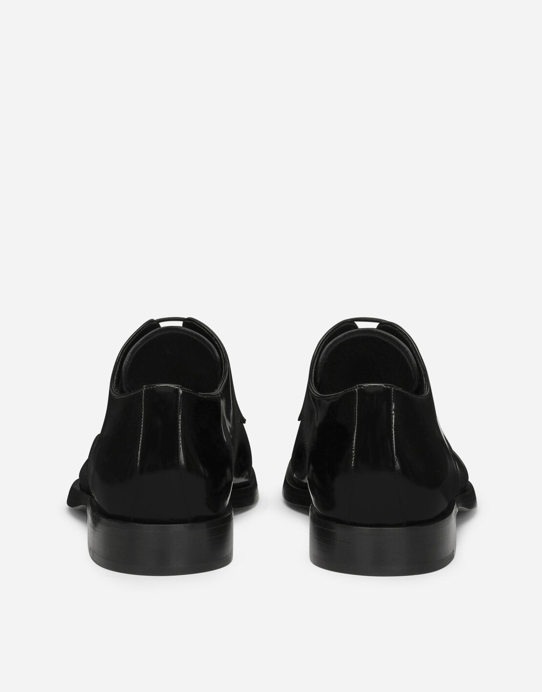 Polished calfskin Derby shoes in Black for Men | Dolce&Gabbana® US