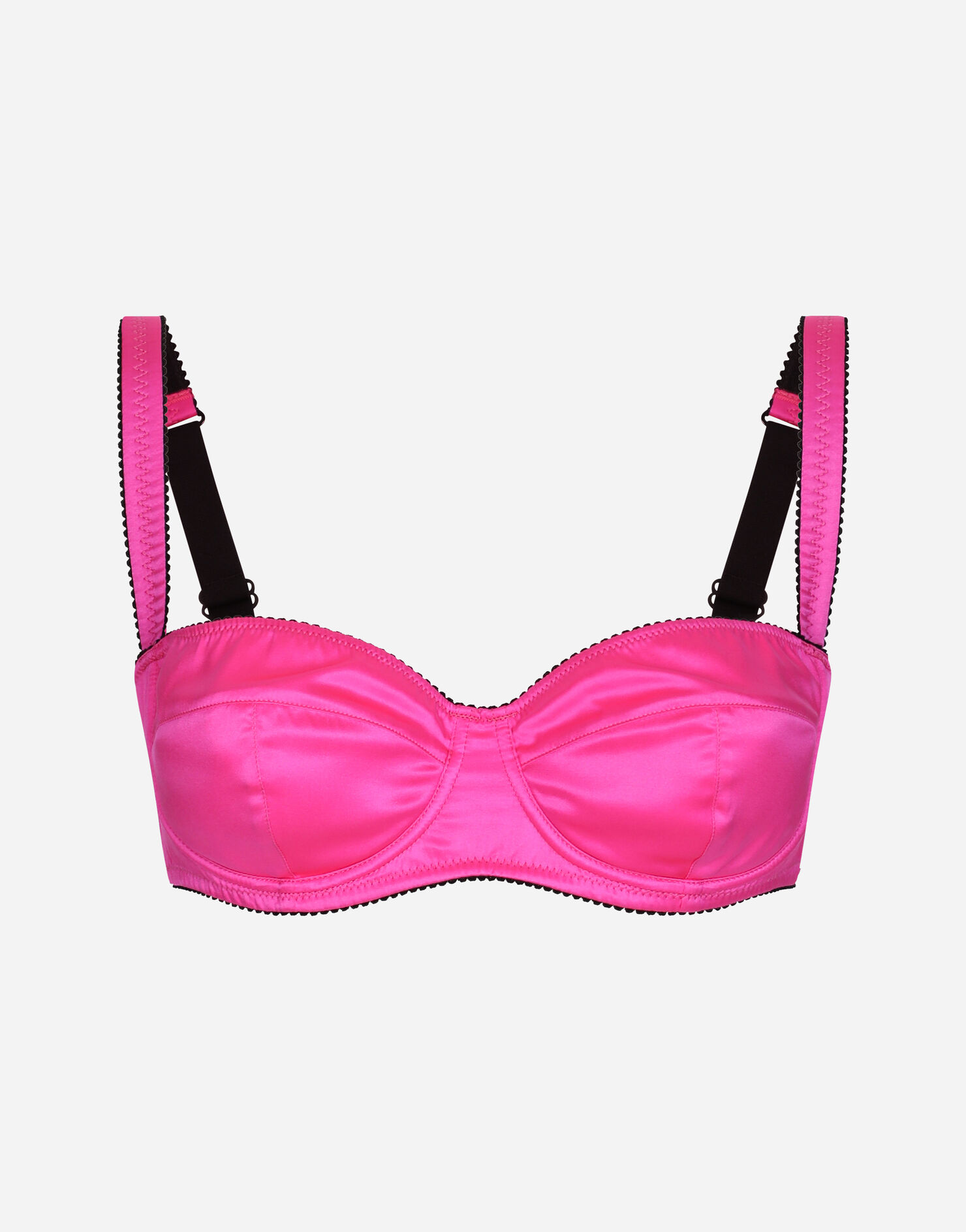 Satin balconette bra in Fuchsia for Women | Dolce&Gabbana®