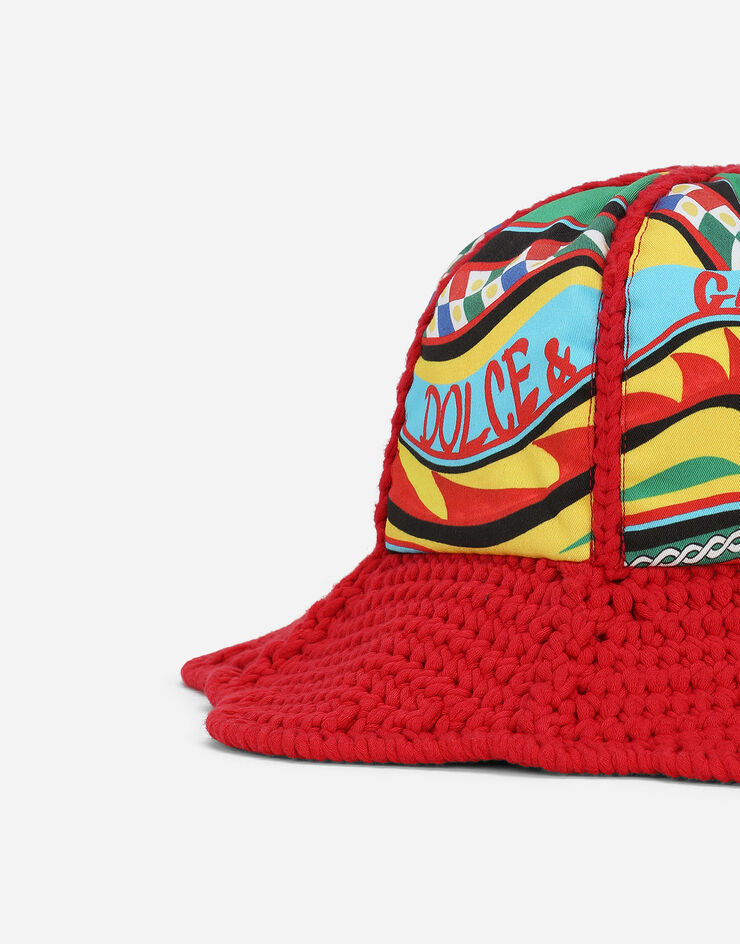Multi-colored crochet hat in Multicolor for for Women | Dolce&Gabbana®