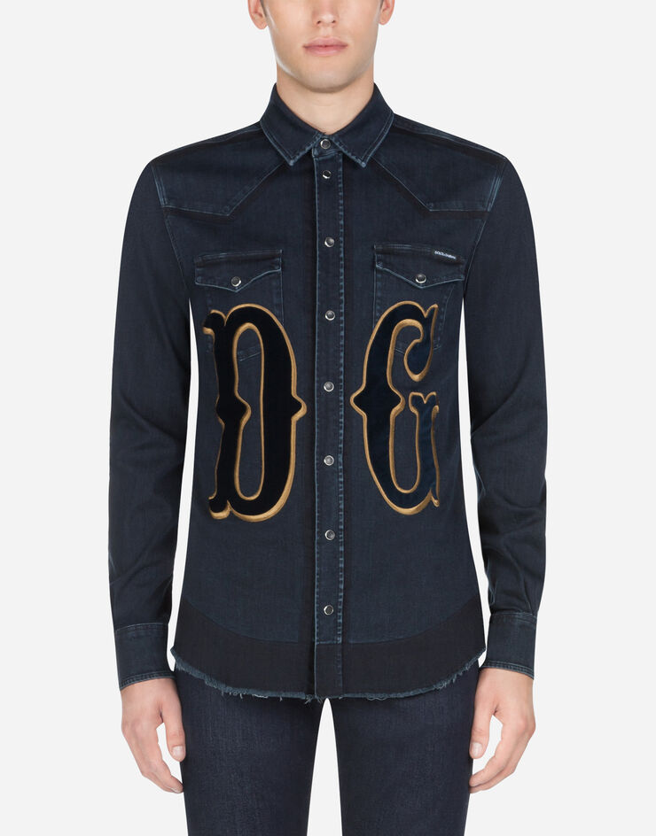 DENIM SHIRT WITH DG PATCH