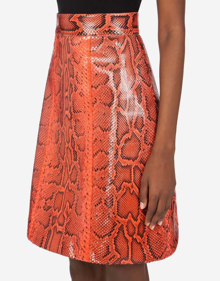 A-line midi skirt in python