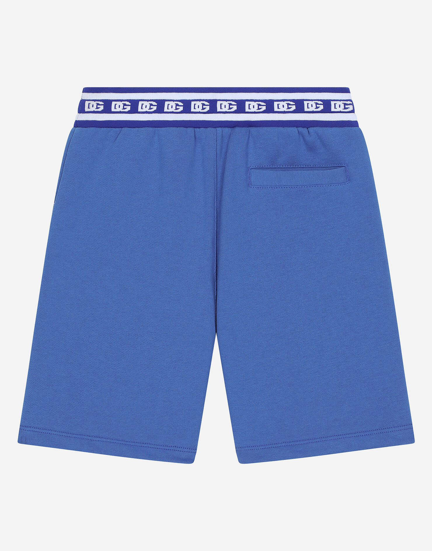 Jersey jogging shorts with DG logo in Blue for Boys | Dolce&Gabbana® US