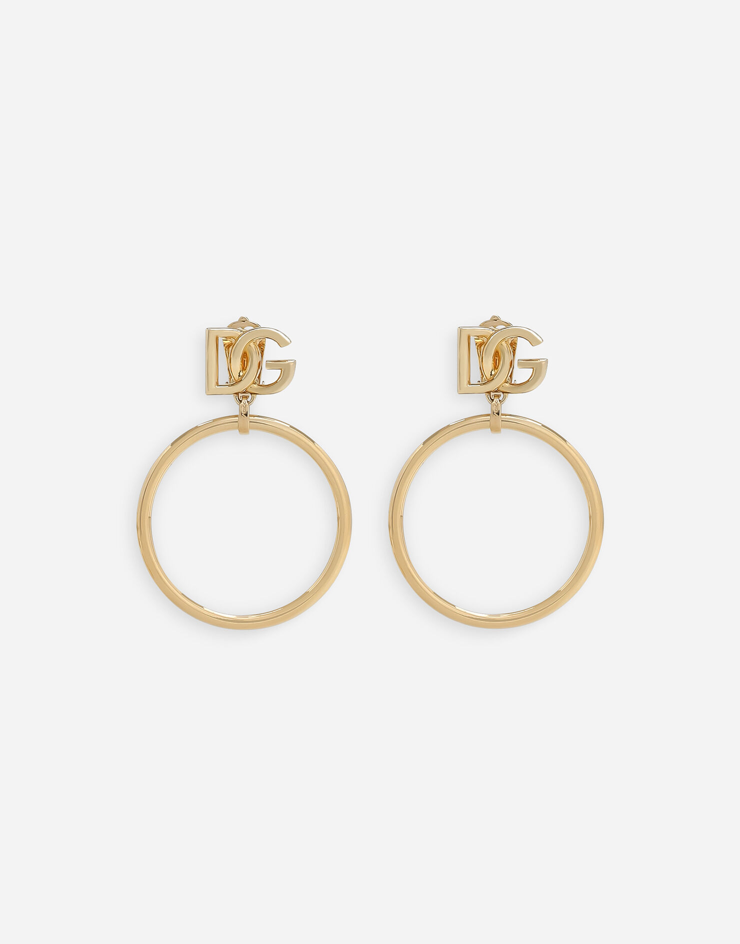 Hoop earrings with DG logo in Gold for for Women | Dolce&Gabbana® US