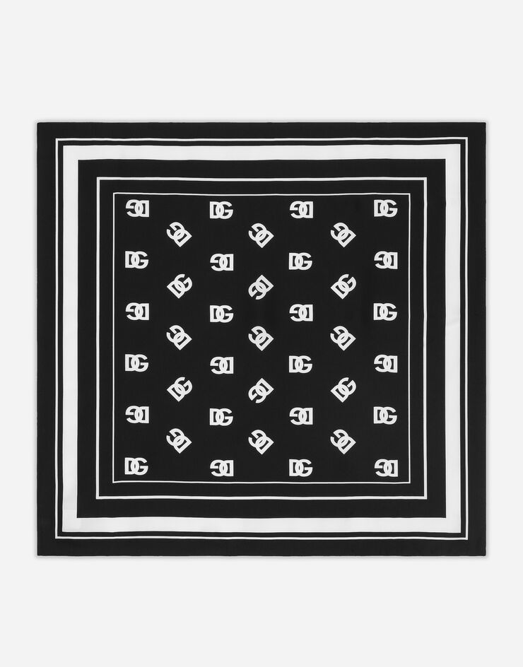 Silk scarf with DG print (90 x 90) in Print for Men | Dolce&Gabbana®