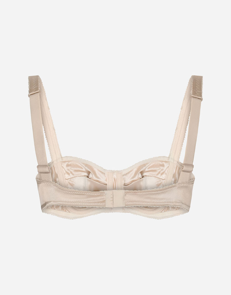 Satin balconette bra in Pale Pink for for Women | Dolce&Gabbana®