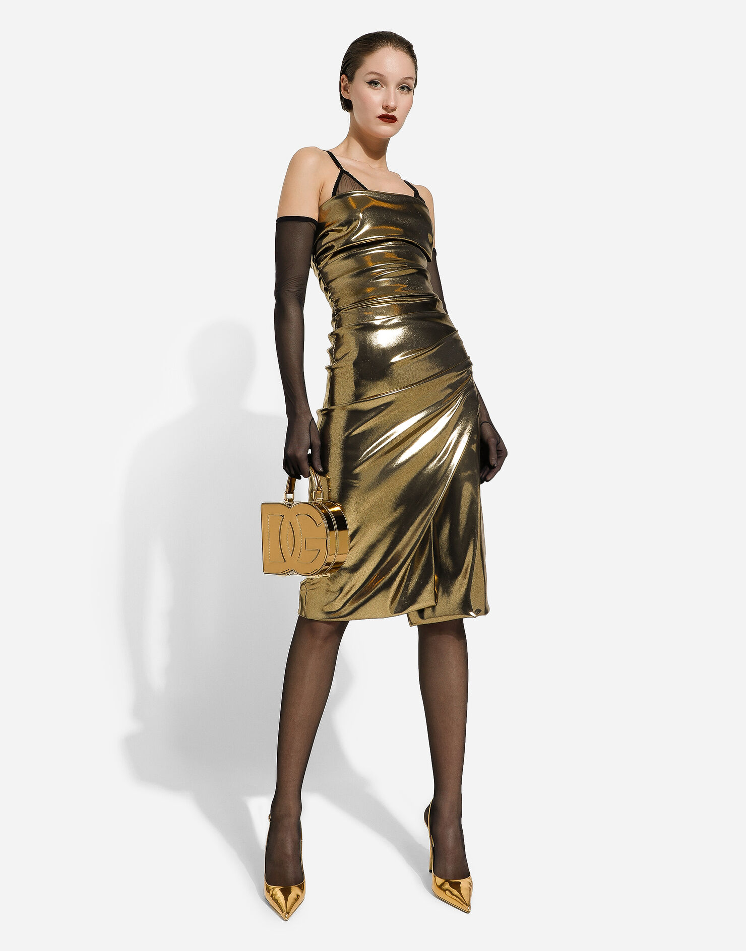 DG Logo Bag box handbag in Gold for Women | Dolce&Gabbana® US