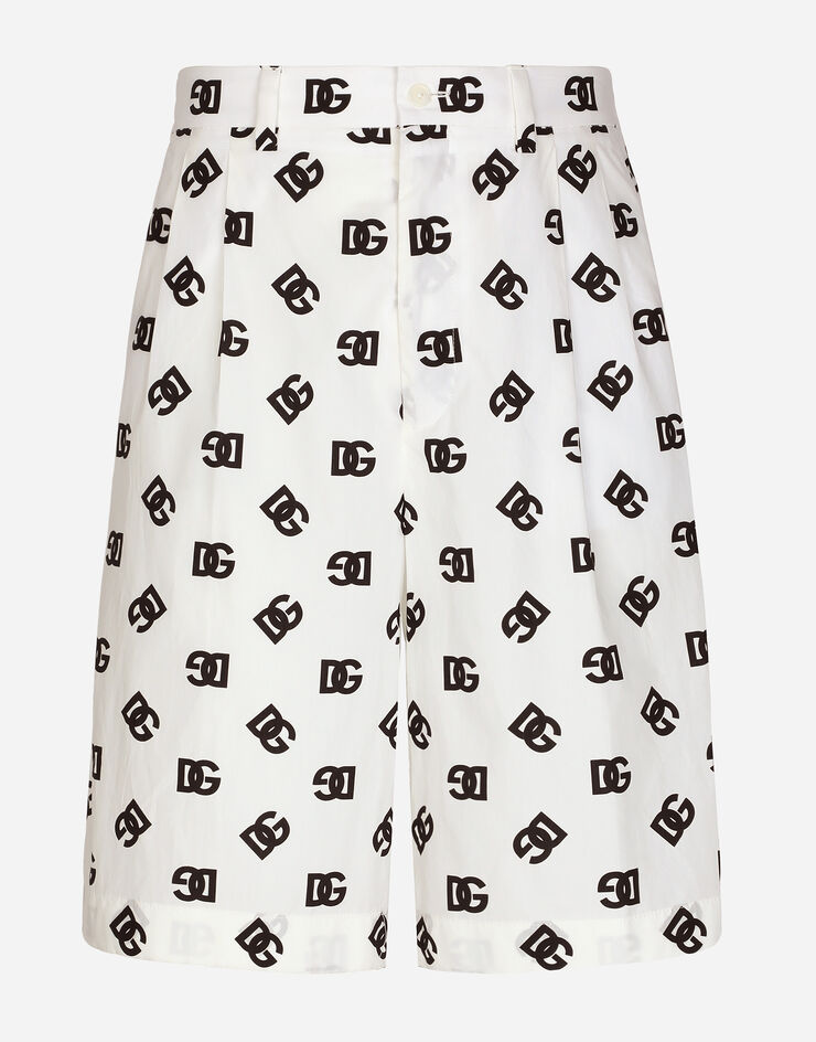 Cotton poplin shorts with DG Monogram print in Multicolor for Men ...
