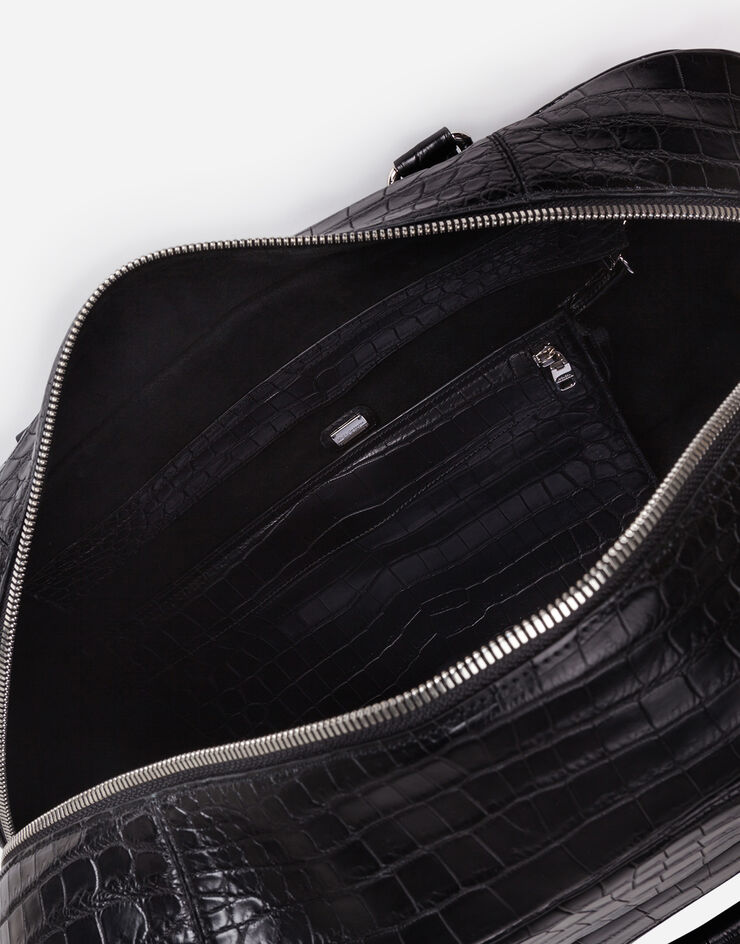 Crocodile skin travel bag in BLACK for Men | Dolce&Gabbana® US