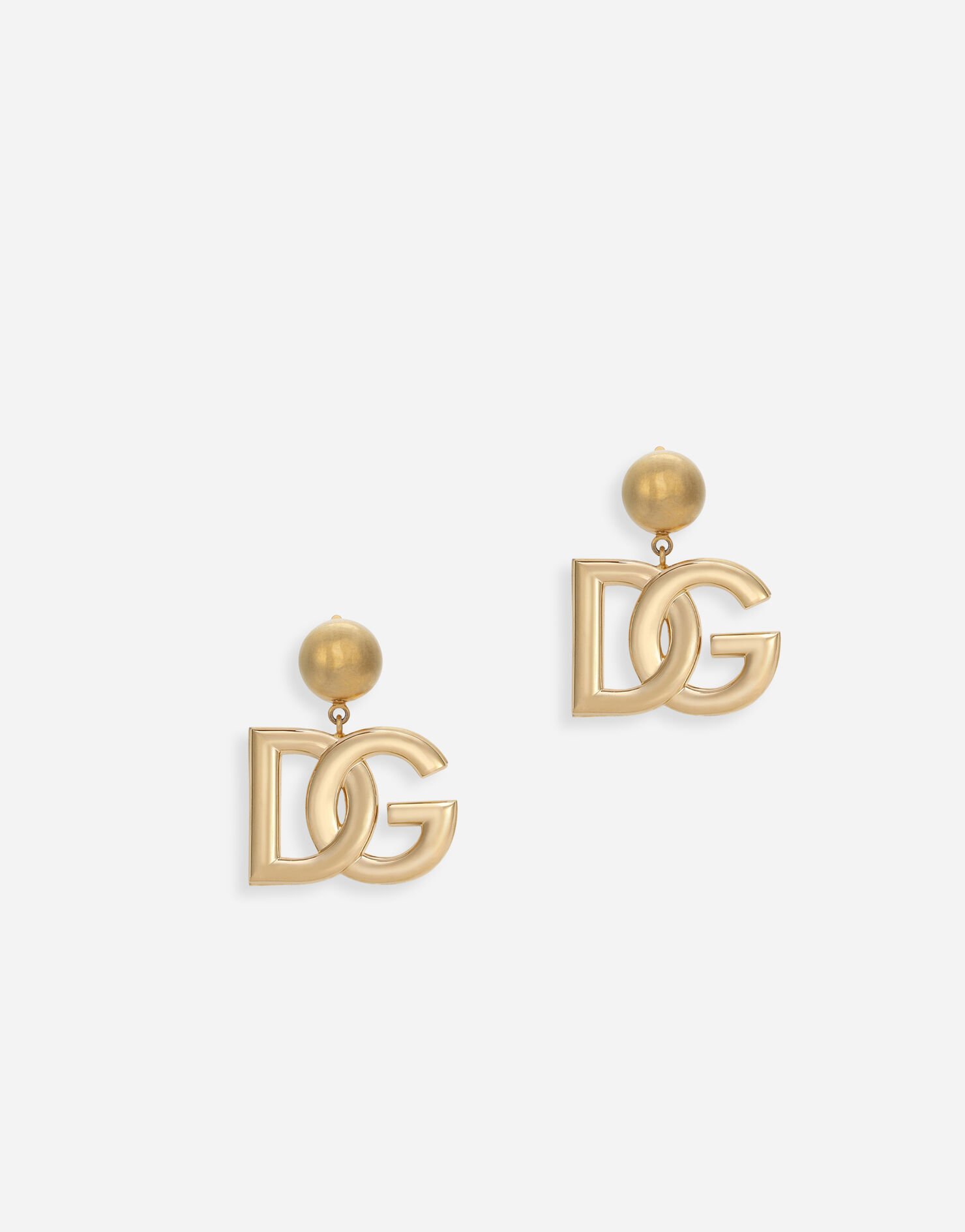 Clip-on earrings with DG logo in Gold for Women | Dolce&Gabbana® US