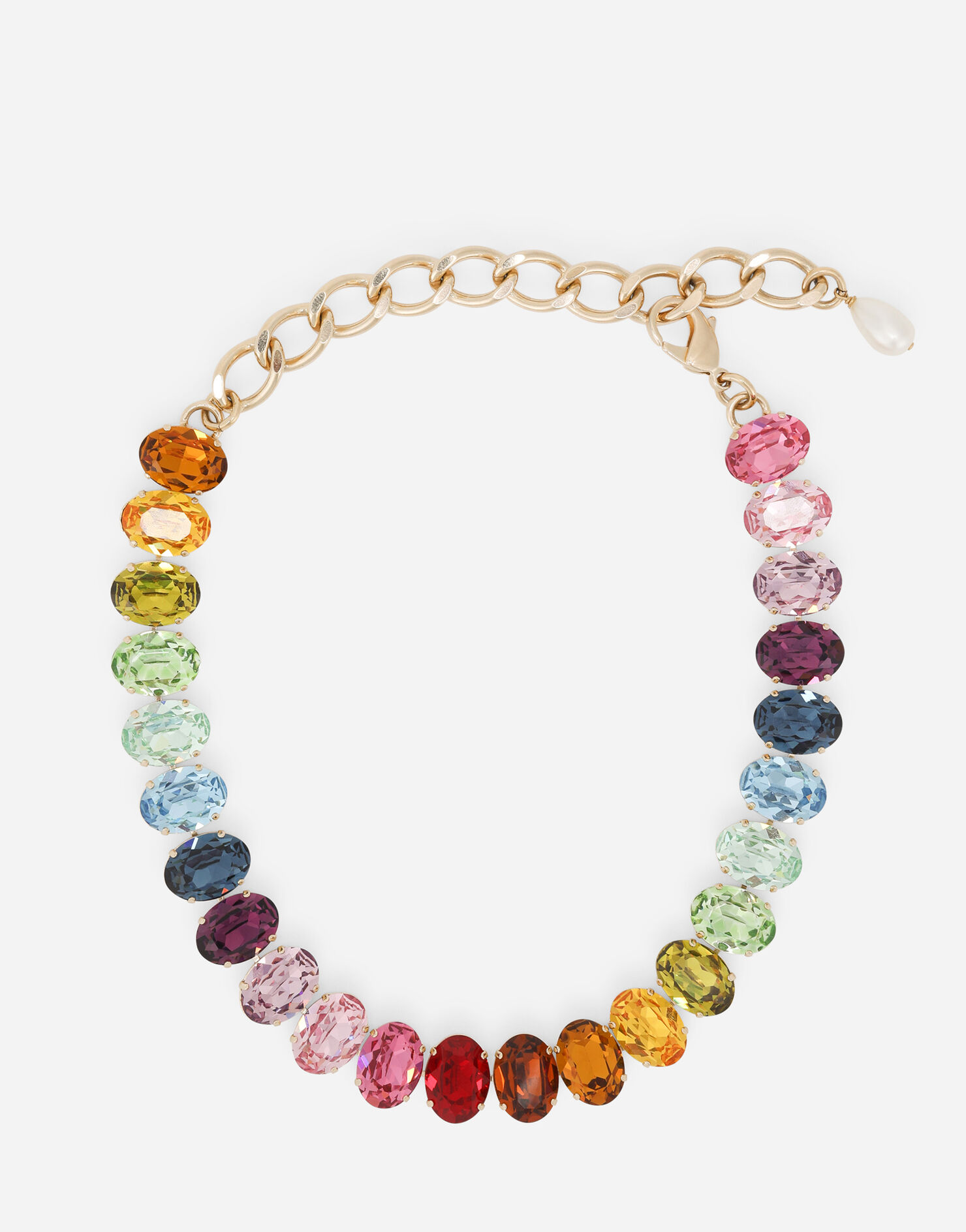Necklace with multi-colored rhinestones in Multicolor for Women | Dolce ...
