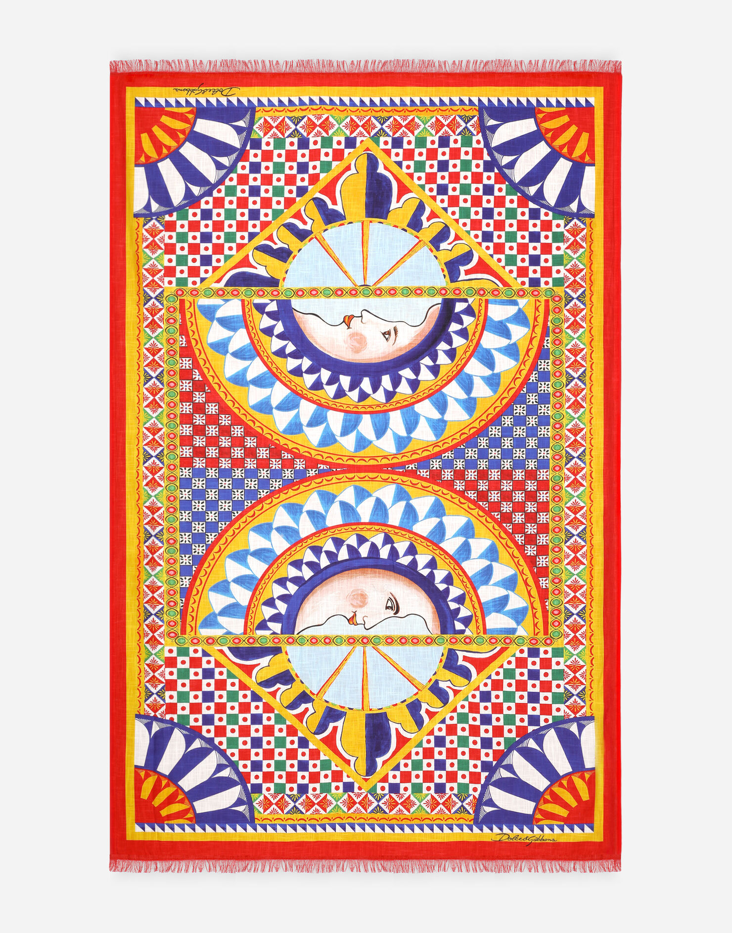 Doubled Beach Towel in Multicolor | Dolce&Gabbana® US