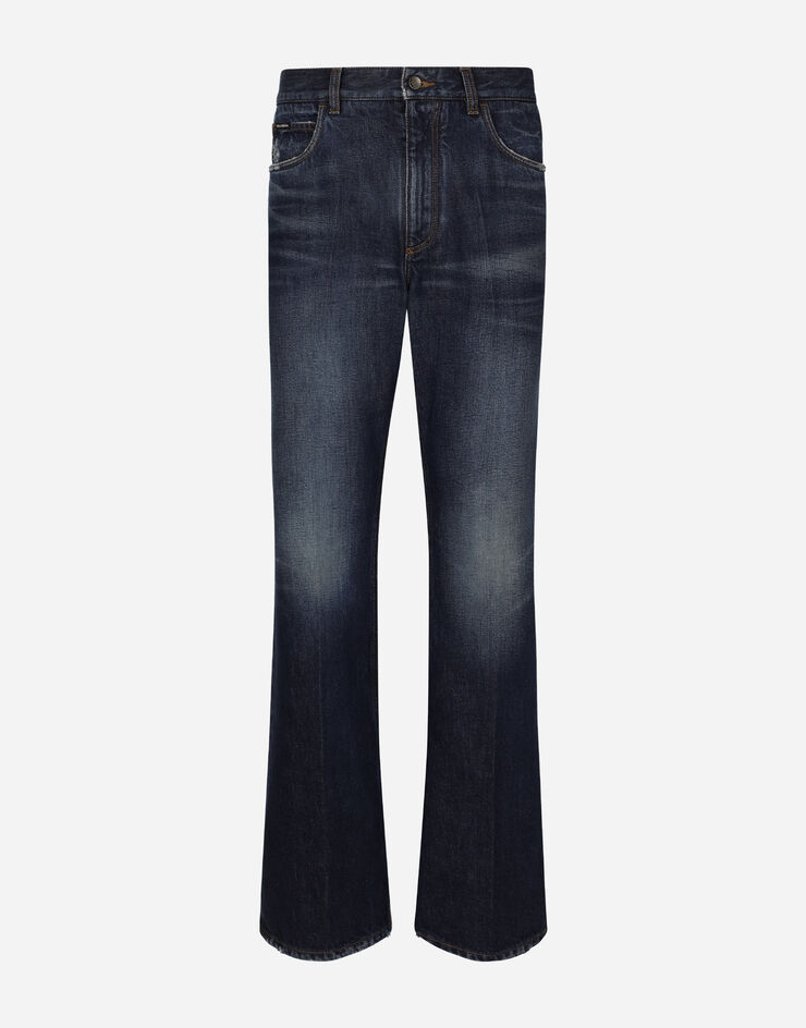 Flared blue denim jeans en Azul de Hombre | Dolce&Gabbana®