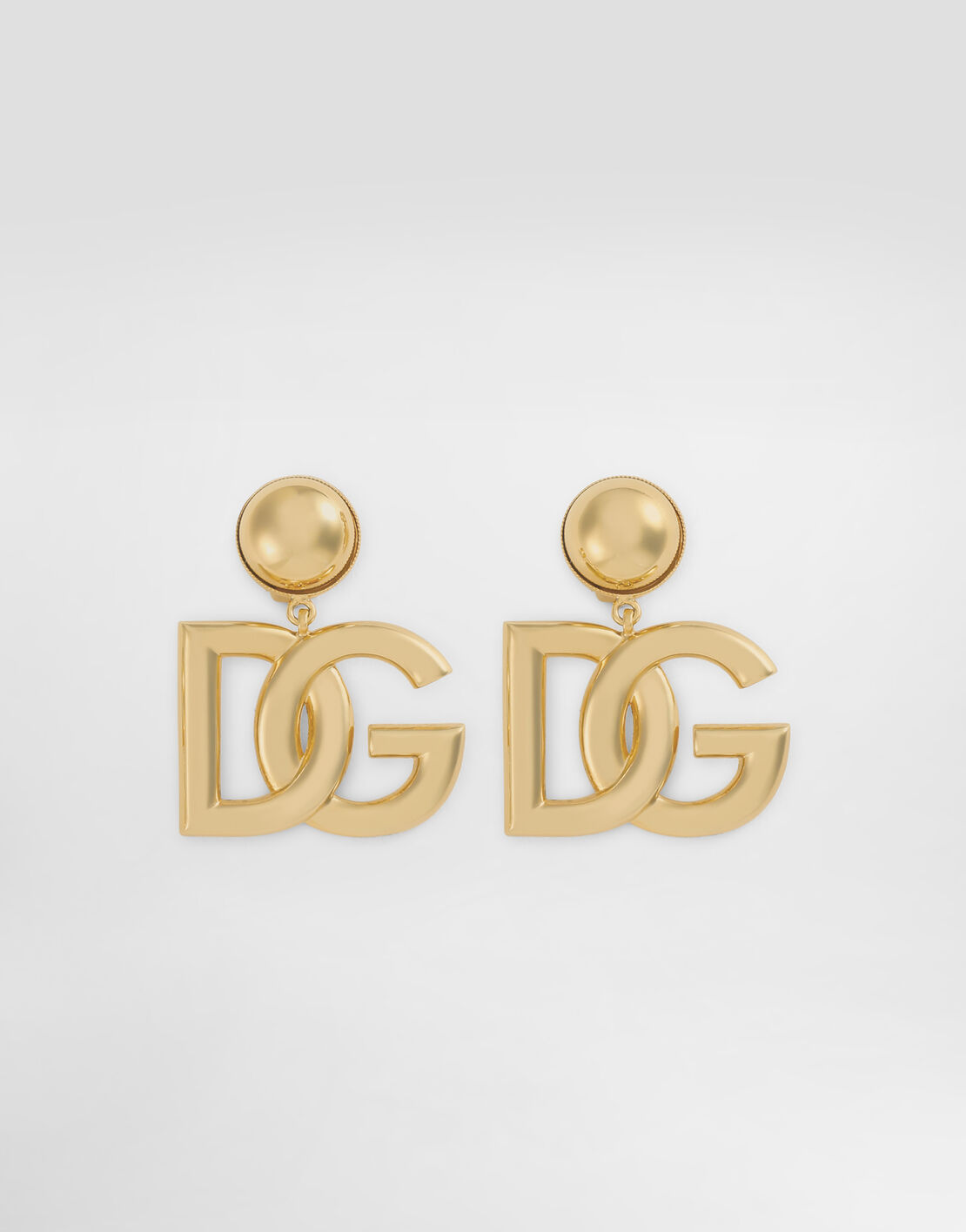 Clip-on earrings with DG logo in Gold for Women | Dolce&Gabbana® US