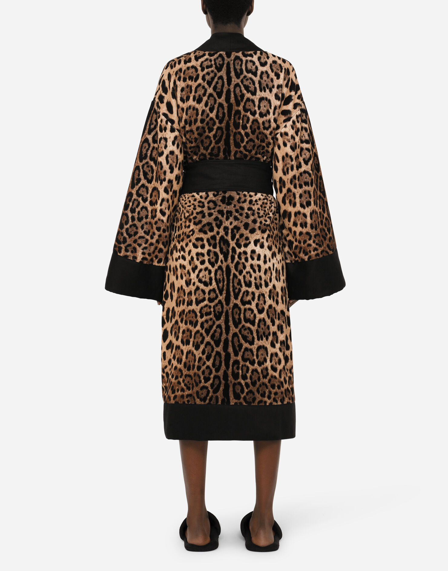 Terry Cotton Bath Robe in Multicolor | Dolce&Gabbana® US