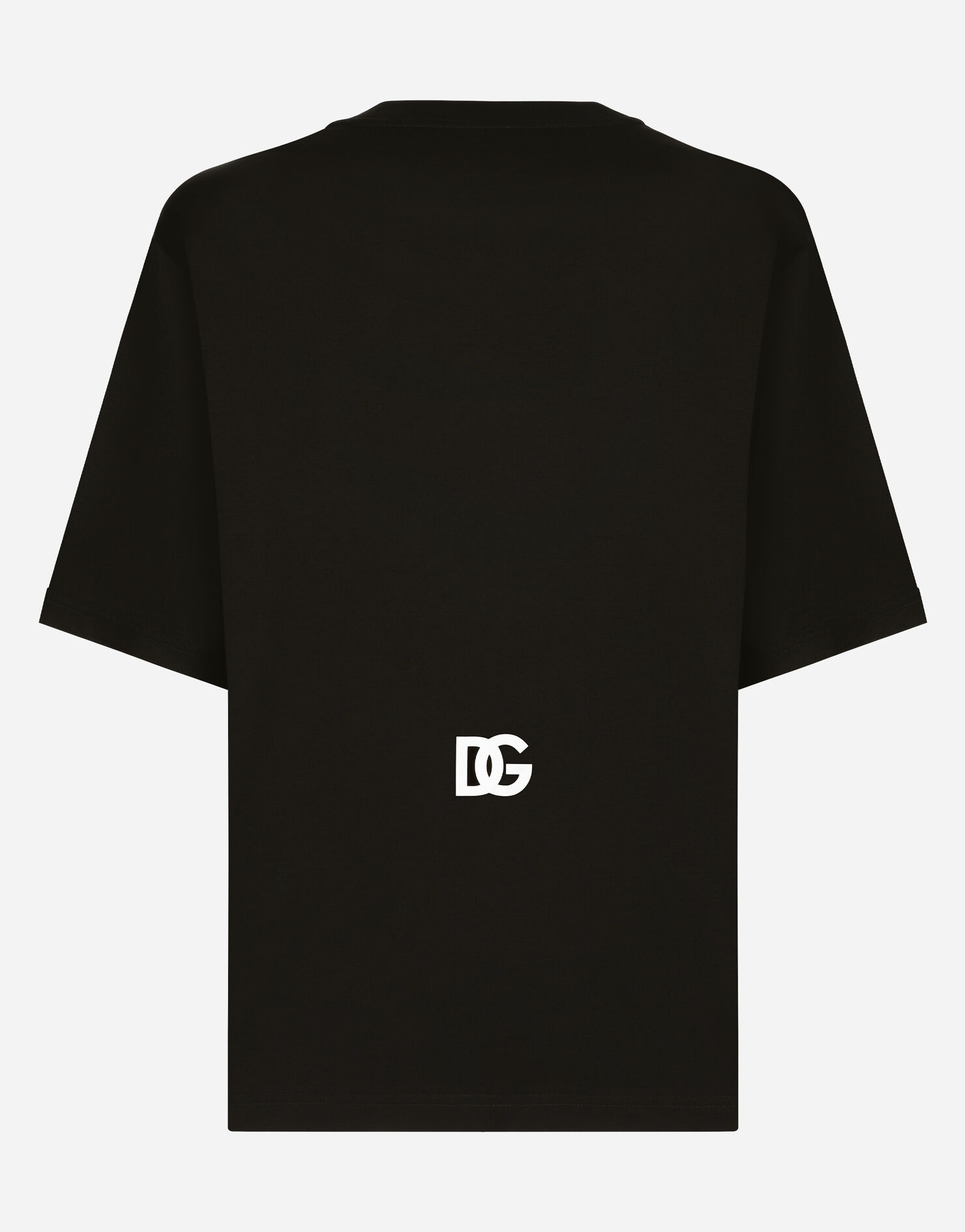Short-sleeved T-shirt with DG logo print in Black for Men | Dolce ...