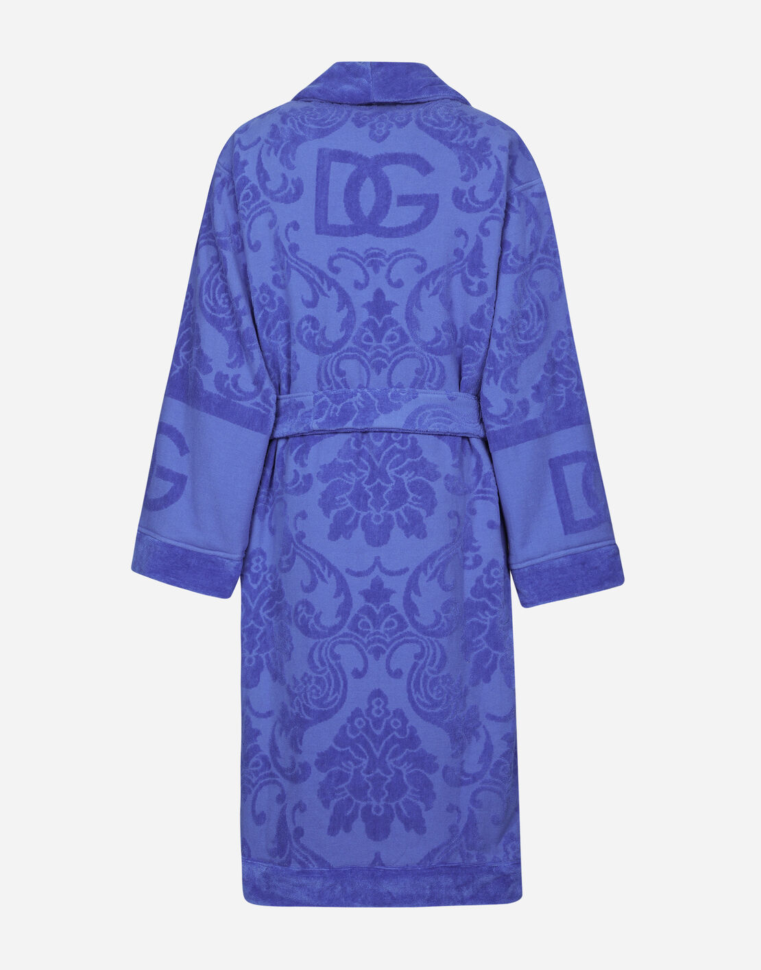 Bath Robe in Terry Cotton Jacquard in Multicolor | Dolce&Gabbana® US