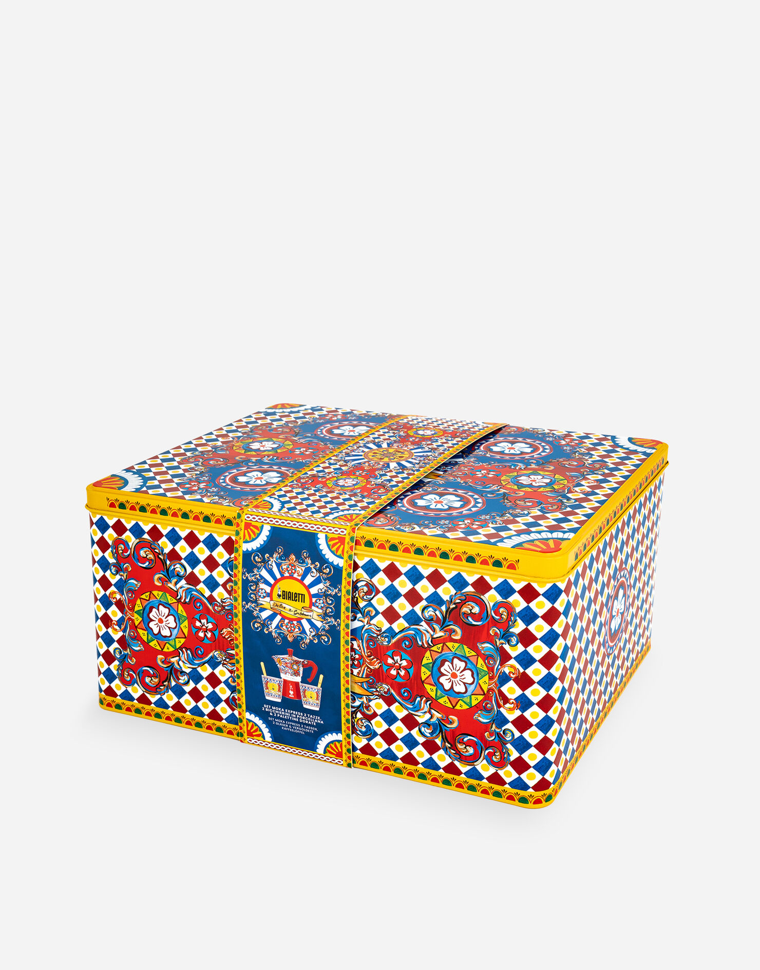 BOX MOKA SMALL + 2 PORCELAIN CUPS & 2 GOLDEN STIRRERS BIALETTI DOLCE ...