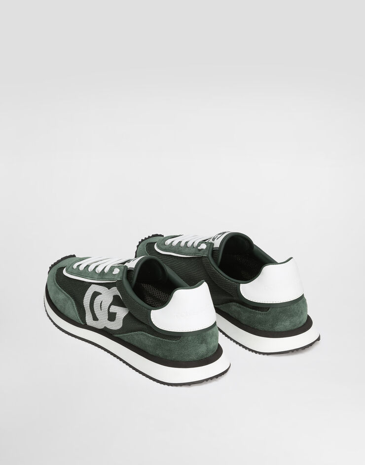 Mixed-material DG CUSHION sneakers in Green for Men | Dolce&Gabbana® US