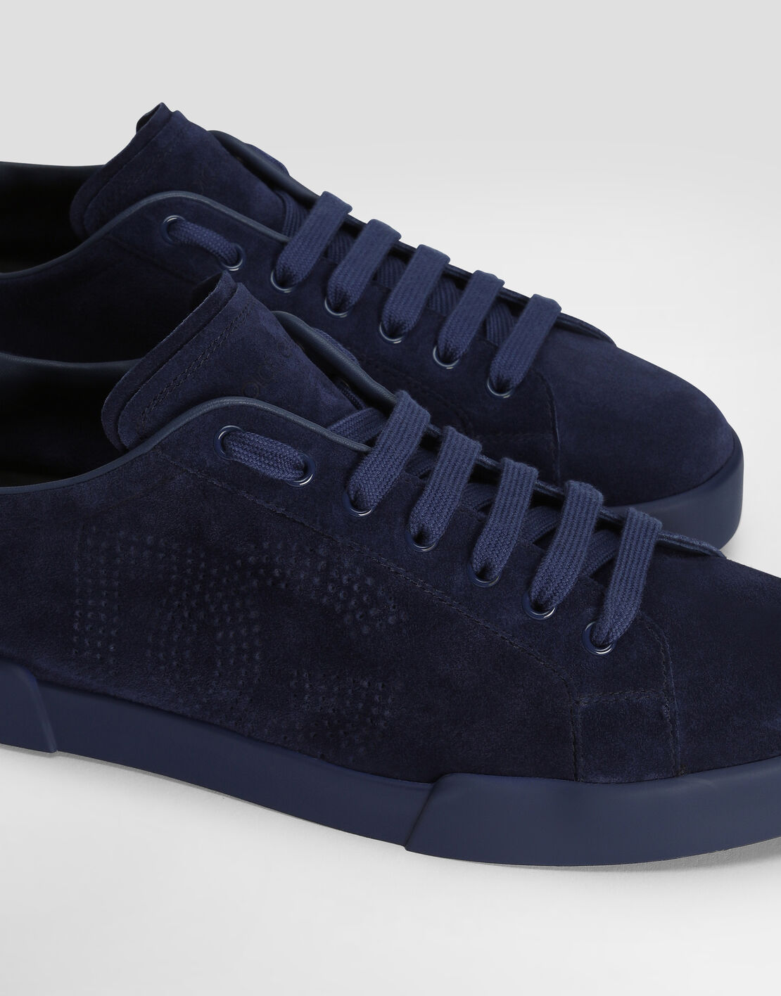 Calfskin Strobel Portofino Light sneakers in Blue for Men | Dolce ...