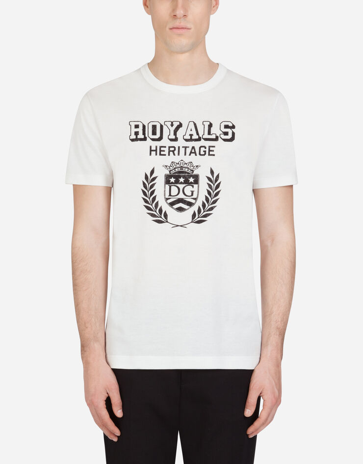 Army print cotton t-shirt