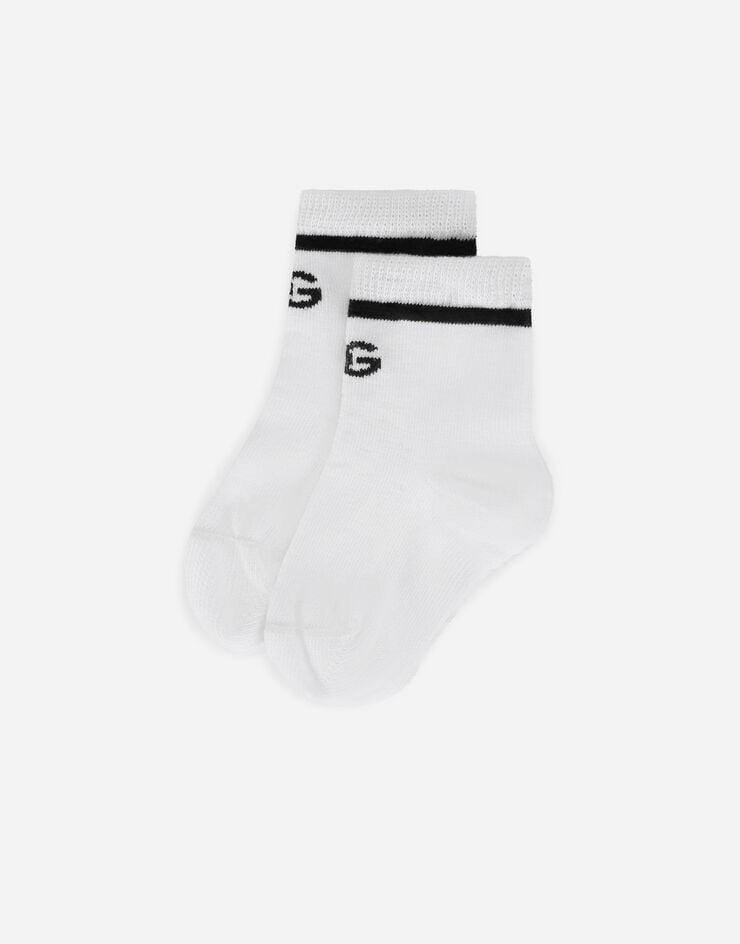 Socks With Jacquard Dg Logo In Multicolor Dolceandgabbana®