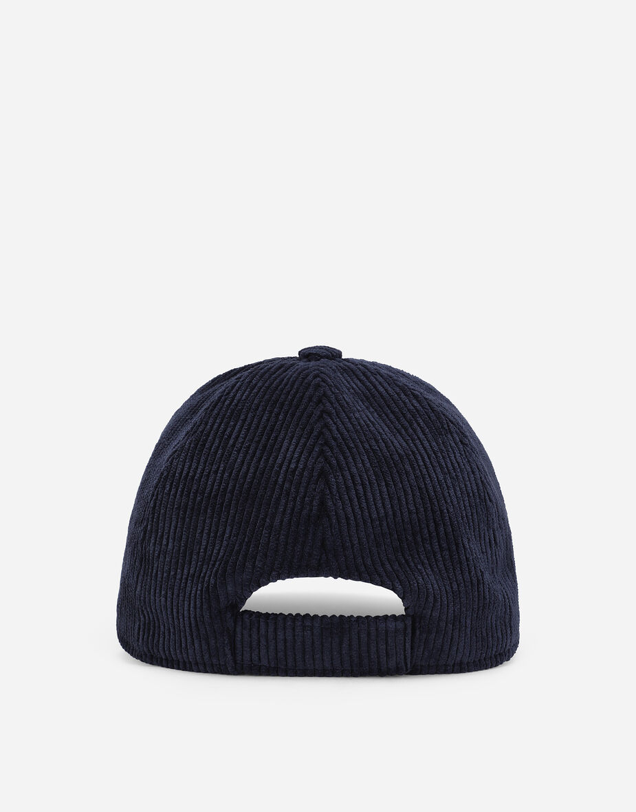 Corduroy baseball cap with DG laurel logo in Blue for Boys | Dolce ...