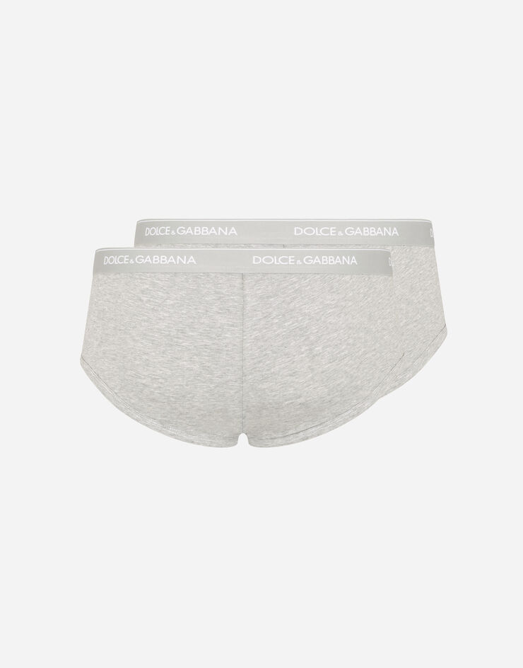 Pack de deux slips Brando en coton stretch en Gris pour pour homme ...