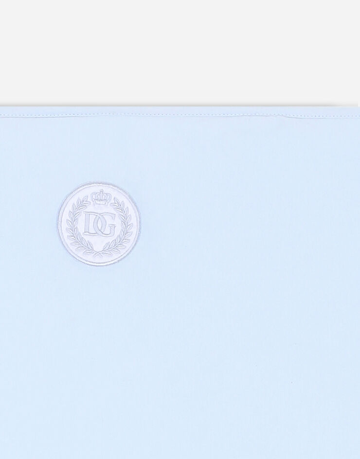 Manta de punto con parche DG laurel en Azul Claro de Hombre | Dolce ...