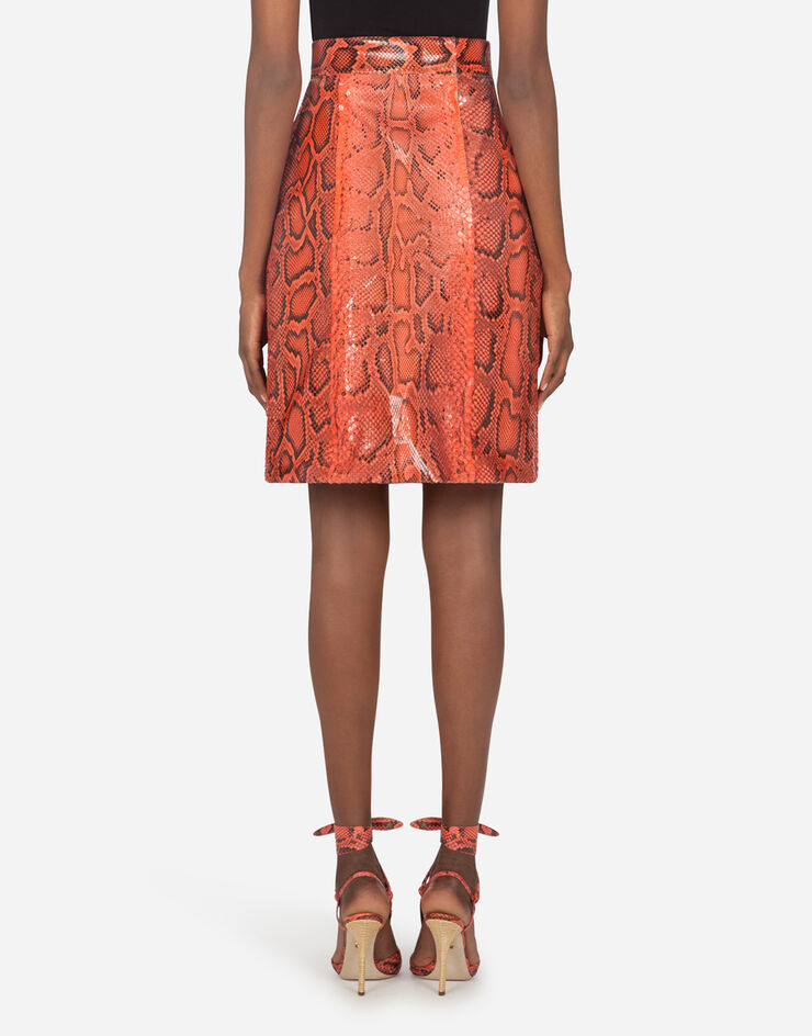 A-line midi skirt in python