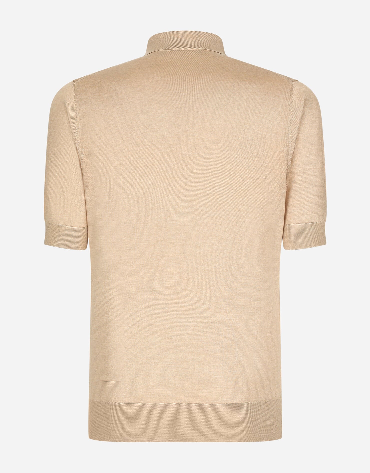 Silk polo-shirt in Beige for Men | Dolce&Gabbana®