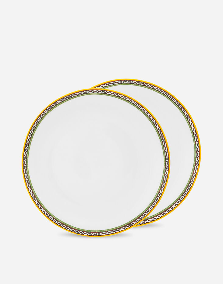 Designer dinner plates in porcelain | Dolce&Gabbana® Casa