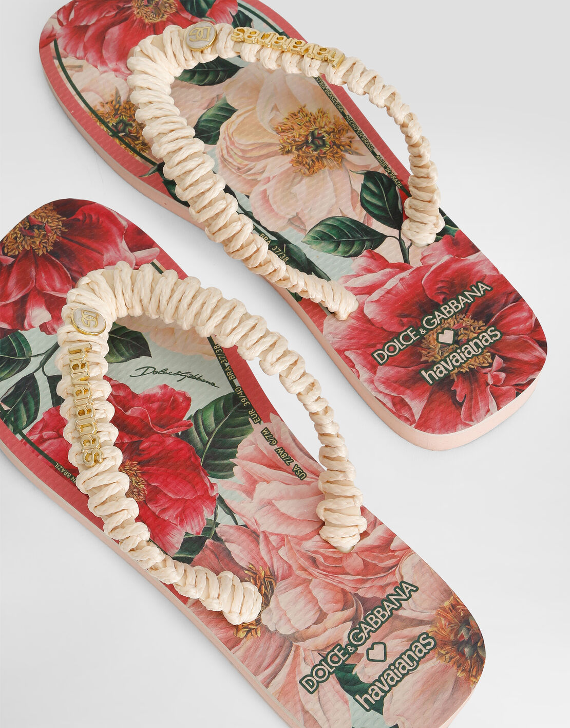 Dolce&Gabbana x Havaianas Flip-Flop Flowers in Multicolor for Men | Dolce&Gabbana® US