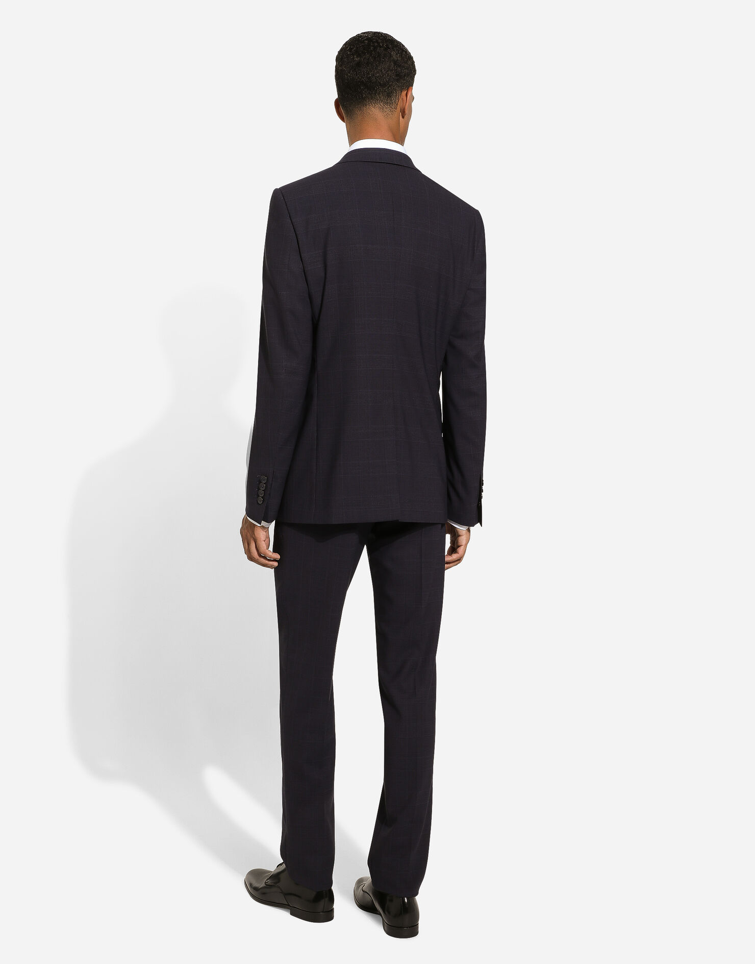 Single-breasted glen plaid Martini-fit suit in Blue for Men | Dolce ...