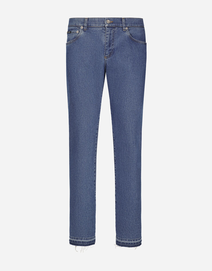 Slim Fit Stretch Blue Denim Jeans In Blue For Men Dolceandgabbana® Us