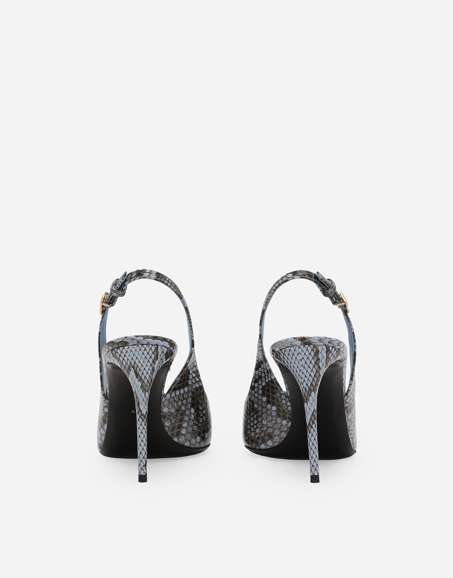 Python skin slingbacks in Light Blue for Women | Dolce&Gabbana® US