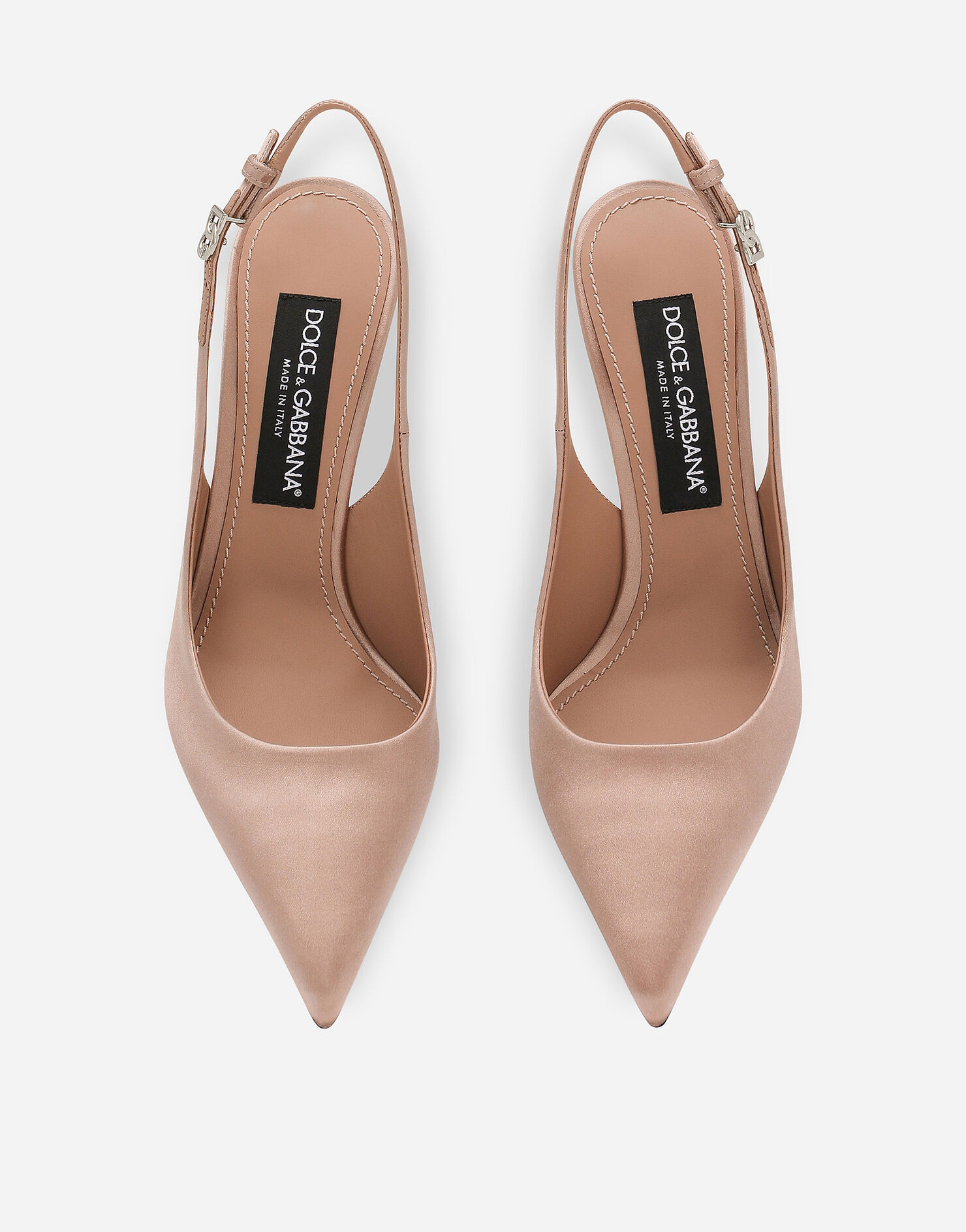 Satin slingbacks in Beige for Women | Dolce&Gabbana® US