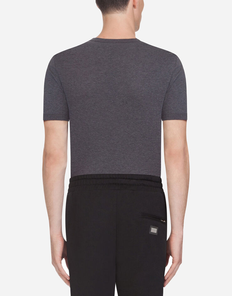 T-SHIRT SCOLLO V in Grey for Men | Dolce&Gabbana® US