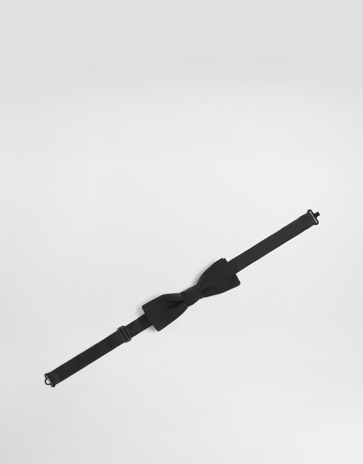 Silk satin bow tie in Black for Men | Dolce&Gabbana® US